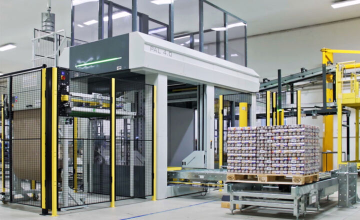 Scott | End-of-line palletising project with pal 4.0 and double infeed