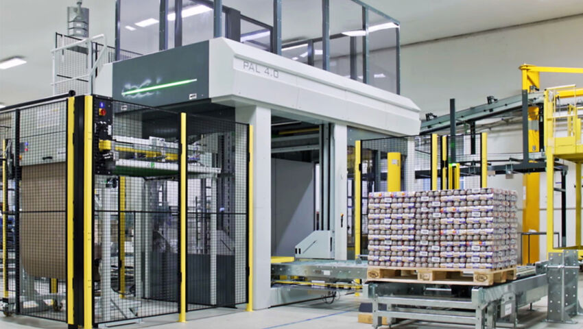Scott | End-of-line palletising project with pal 4.0 and double infeed